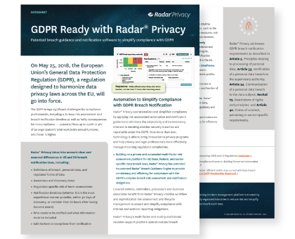 Get GDPR Ready | RadarFirst