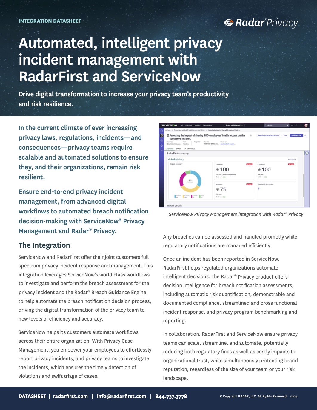 Integrated Privacy Incident Response with ServiceNow | RadarFirst