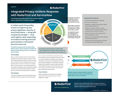 Integrated Privacy Incident Response with ServiceNow | RadarFirst